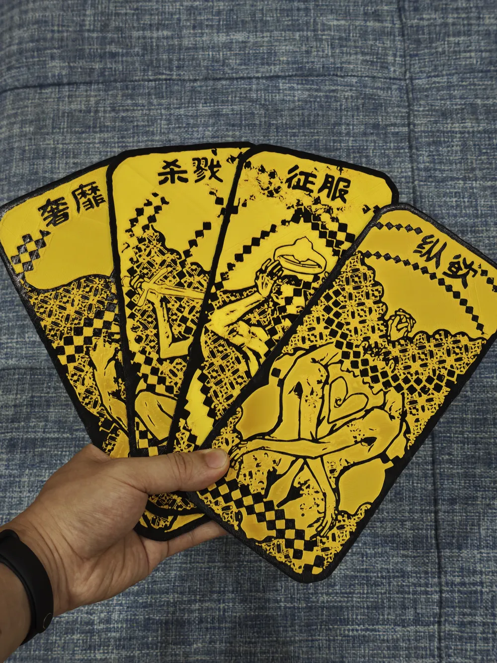 The Sultan's Game Gold Cards—featuring "Debauchery," "Slaughter ...