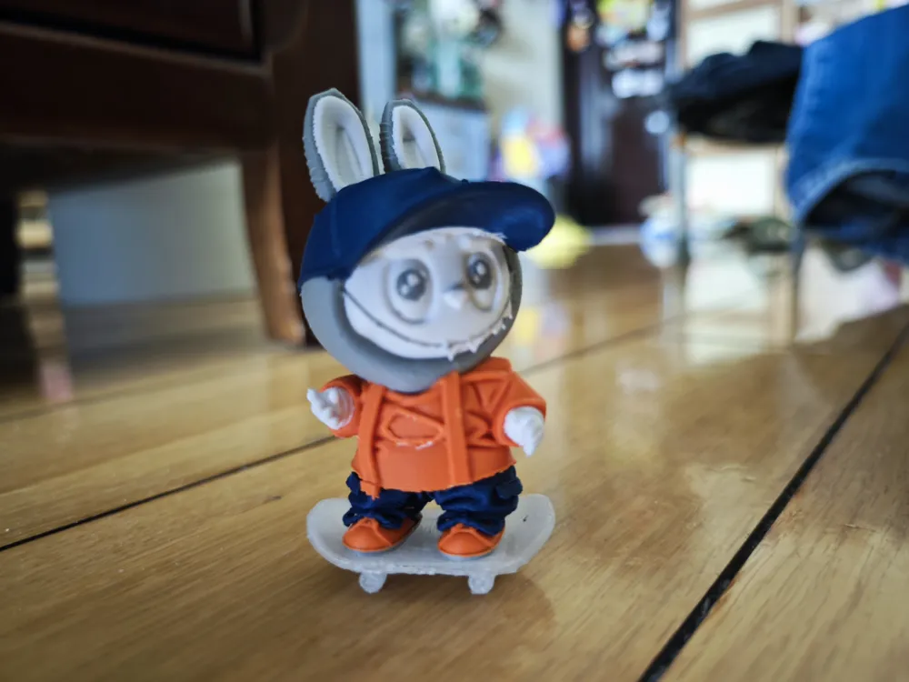 Labubu Skateboard Figure by pazzas99MakerWorld: Download Free 3D Models