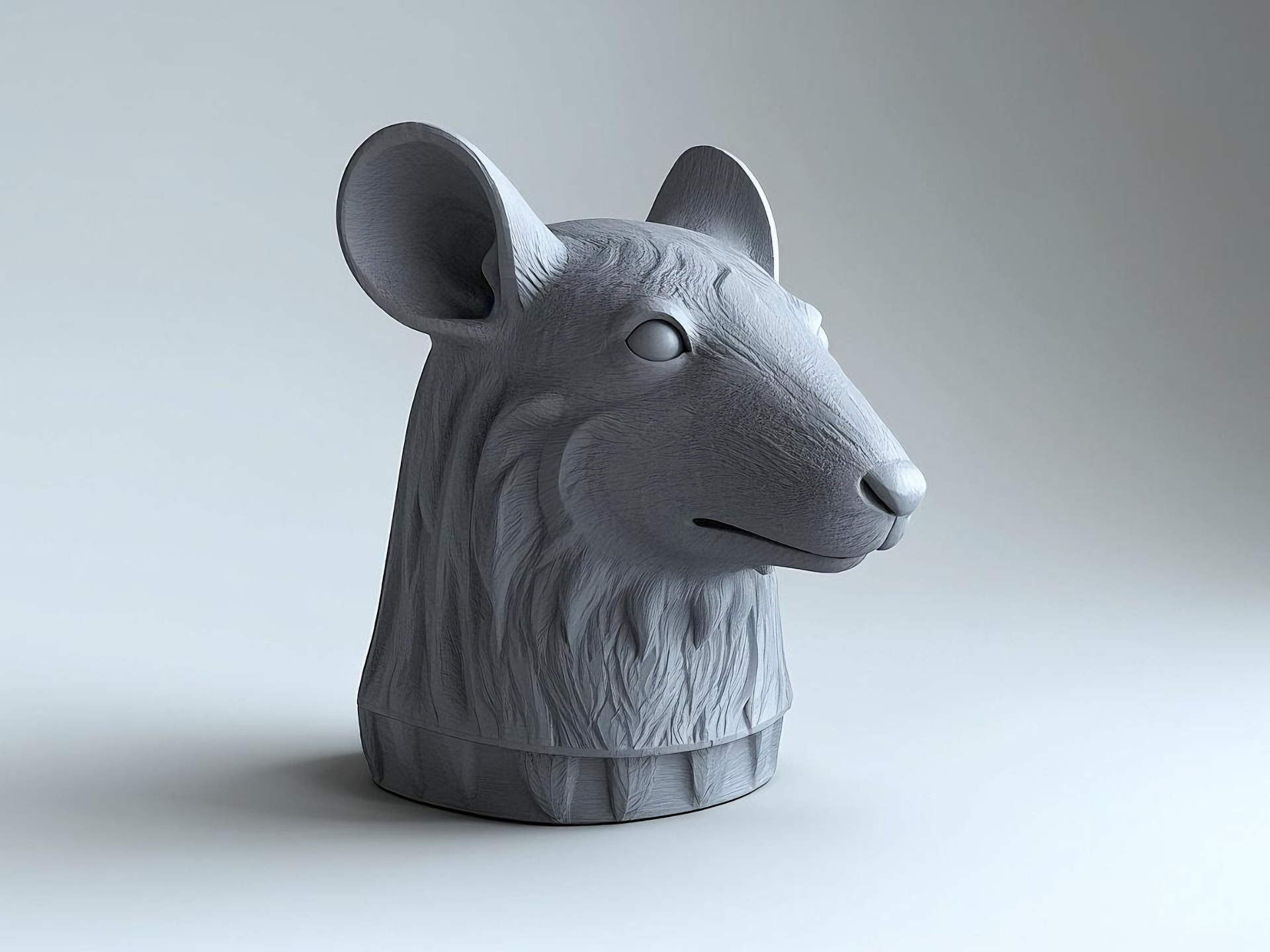 Round Garden Twelve Zodiac Heads—Rat Head, Print-in-Place, for A1 mini ...