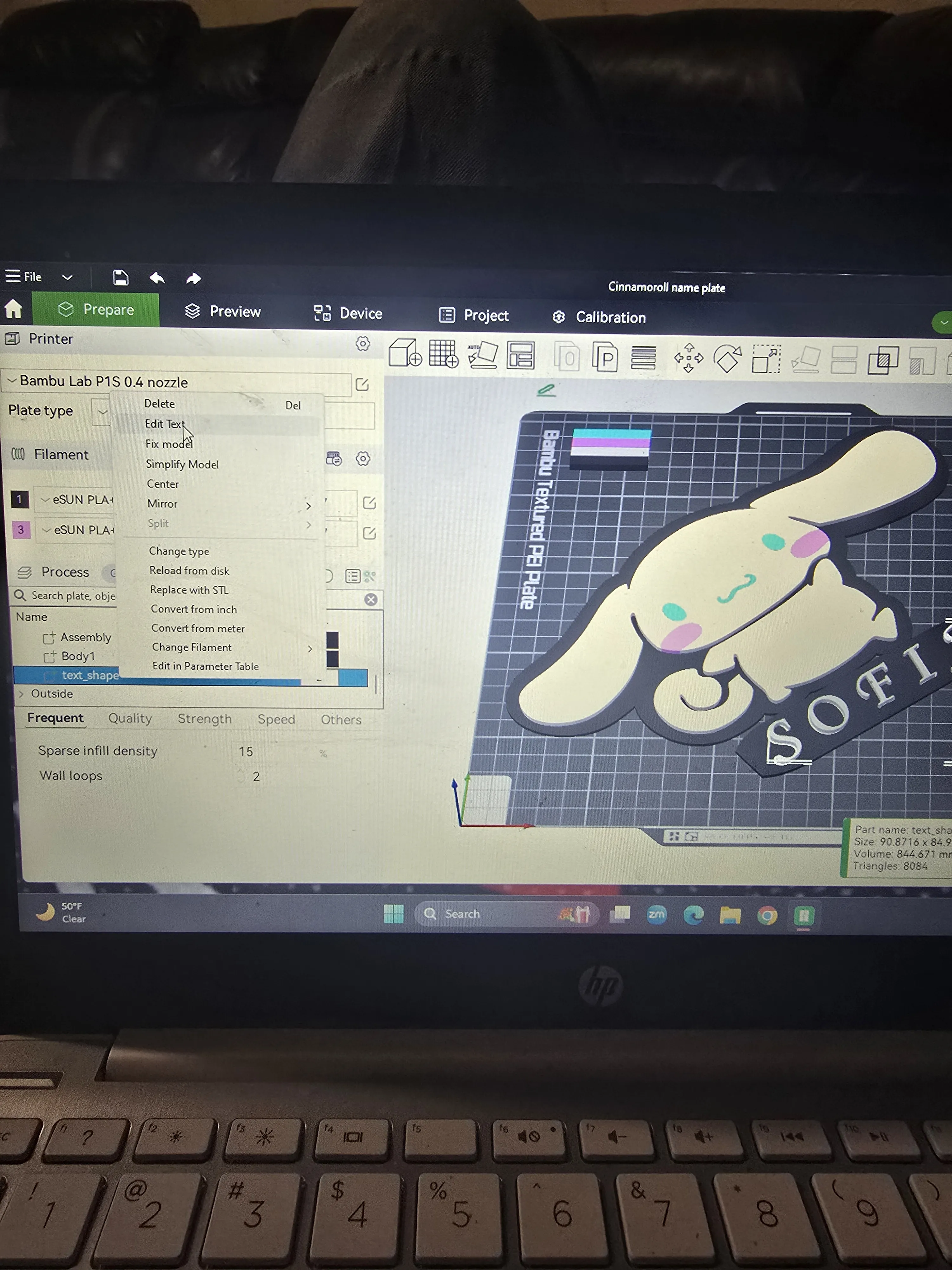 Kuromi name plate by monchis MakerWorld: Download Free 3D Models
