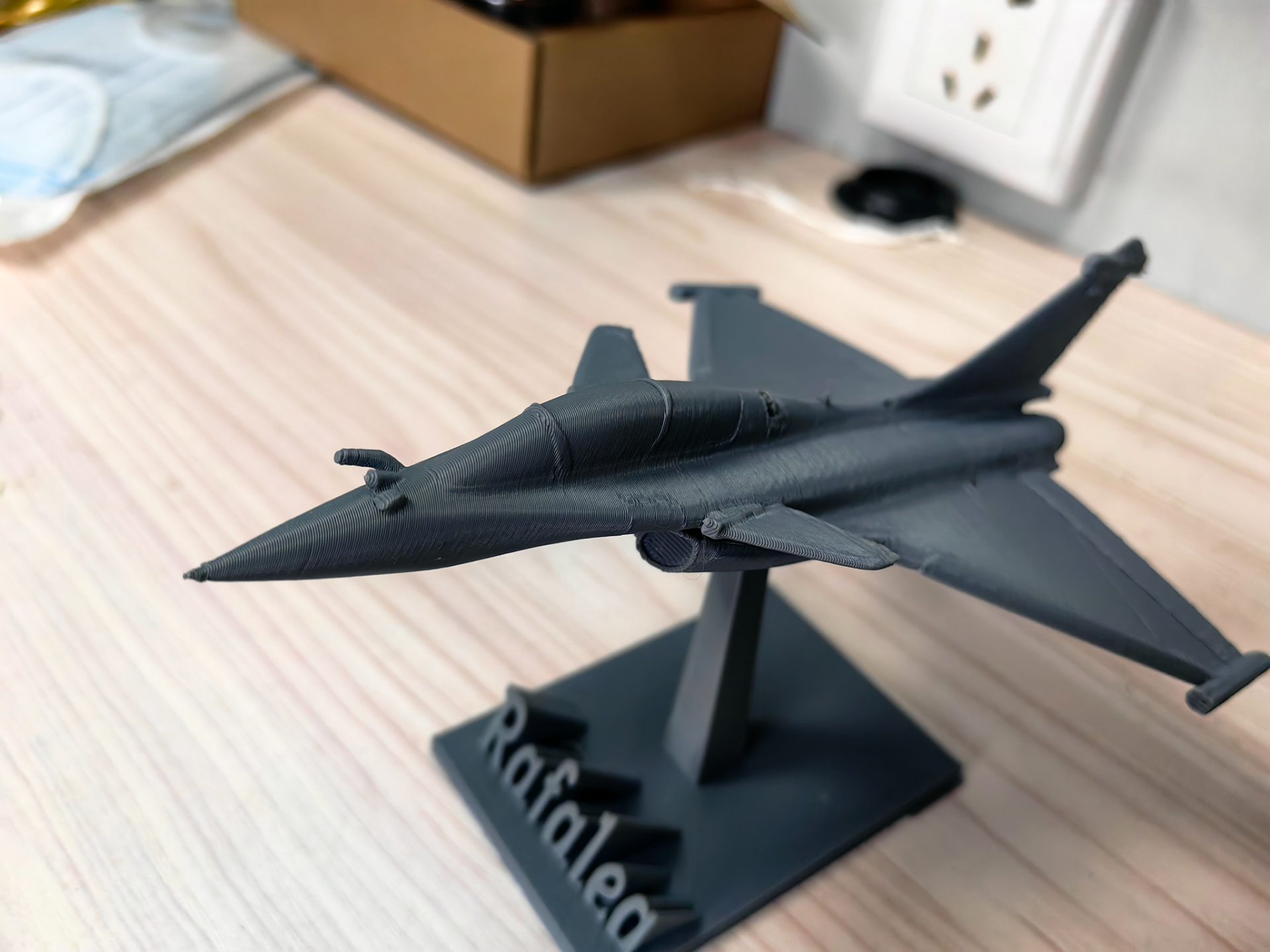 French Rafale fighter jet, simplified version with display stand, vs J ...