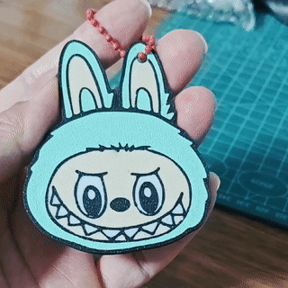 Double-sided Labubu Keychain Figurine Model 3D Labubu Keychain 3D ...
