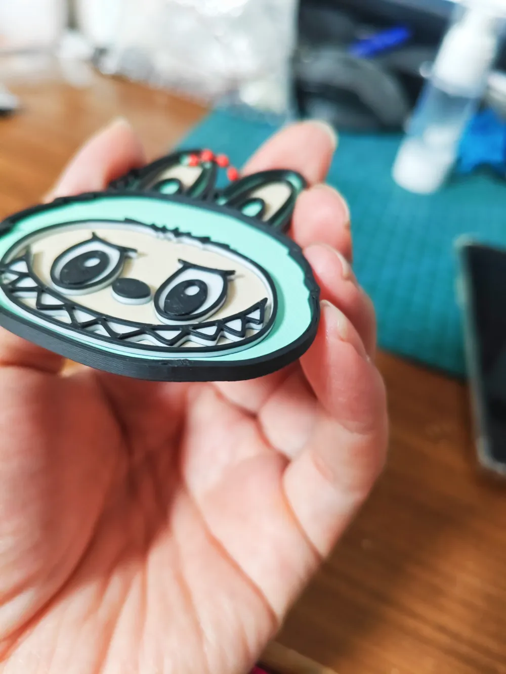 Double-sided Labubu Keychain Figurine Model 3D Labubu Keychain 3D ...