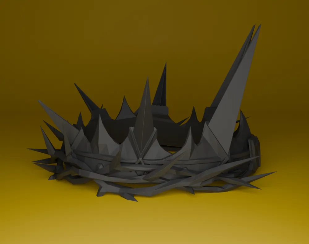 Black knight crown by _3DCREATEMakerWorld: Download Free 3D Models