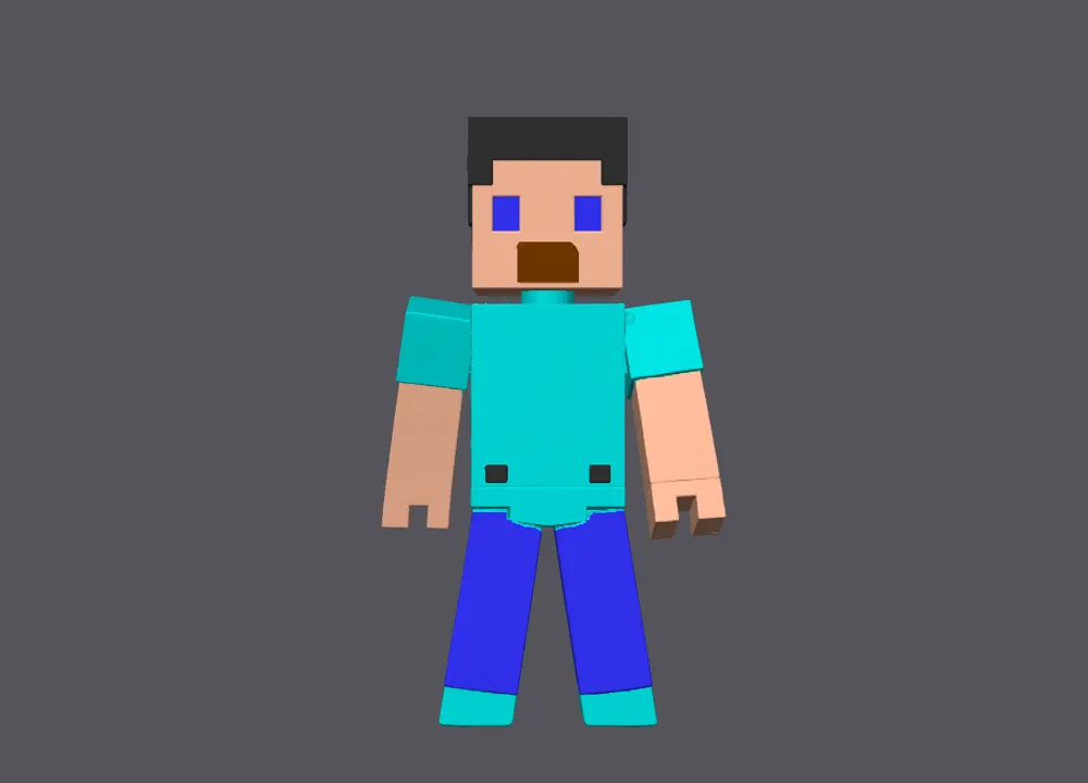 Minecraft Steve Classic Hero - Free 3D Print Model - MakerWorld