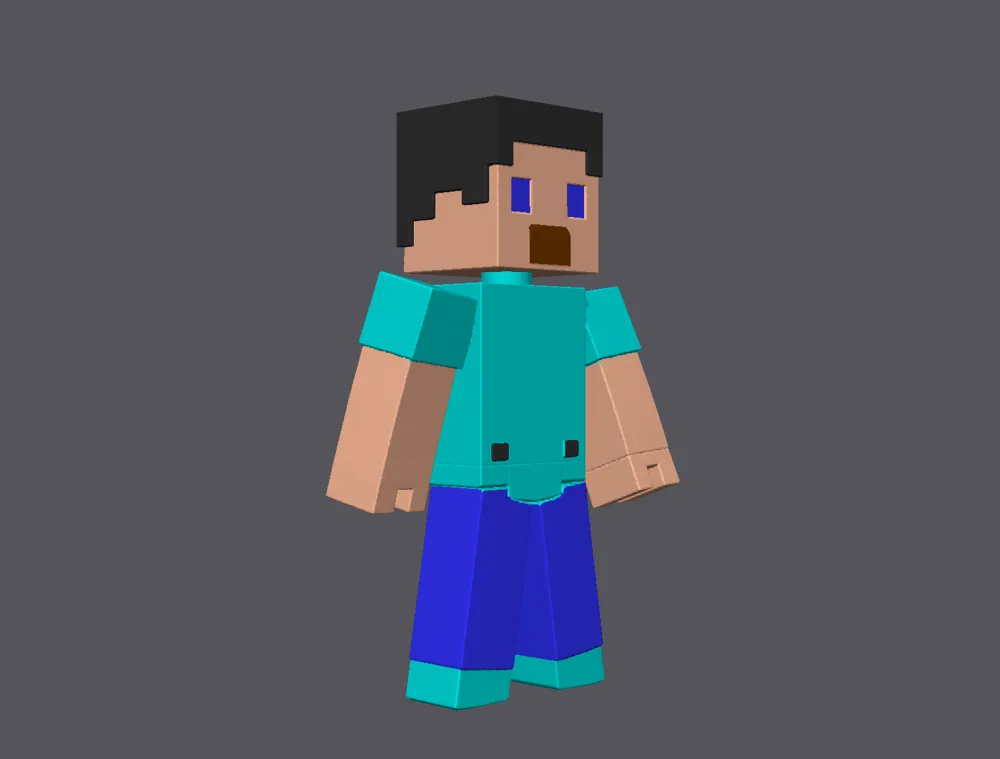 Minecraft Steve Classic Hero by Ryan MakerWorld: Download Free 3D Models