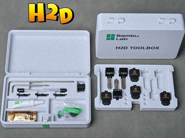 Bambu Lab H2D Dual-Layer Snap-On Tool Box (Hardware-Free, Single-Piece ...
