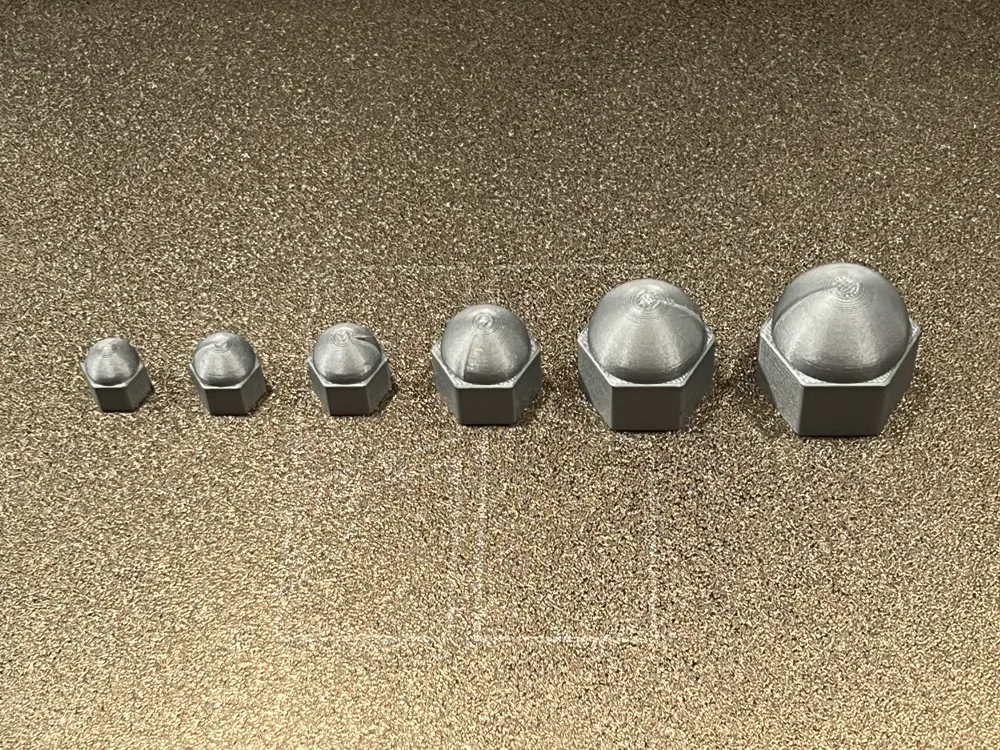 Acorn Cap Nuts (Imperial Sizes) - Free 3D Print Model - MakerWorld