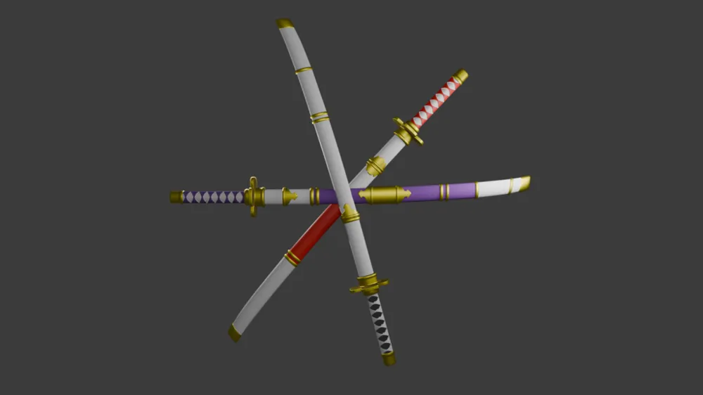 True Triple Katana - blox fruits - Free 3D Print Model - MakerWorld