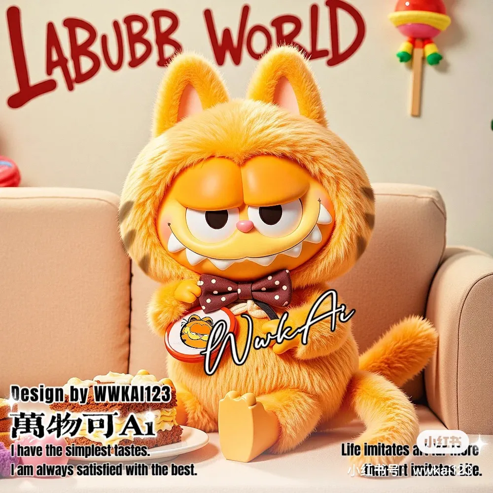 Garfield Labubu by zhx_210761300 MakerWorld: Download Free 3D Models
