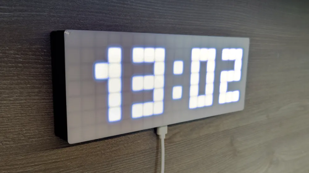 WS2812b digital pixel clock ESP8266 (ESPHome) by r0st MakerWorld ...
