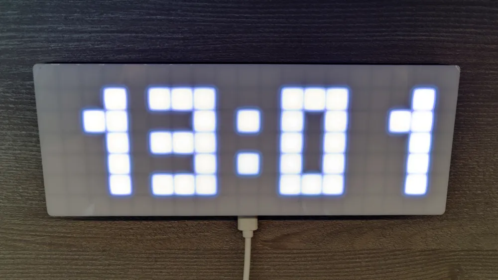 WS2812b digital pixel clock ESP8266 (ESPHome) by r0st MakerWorld: Download Free 3D Models