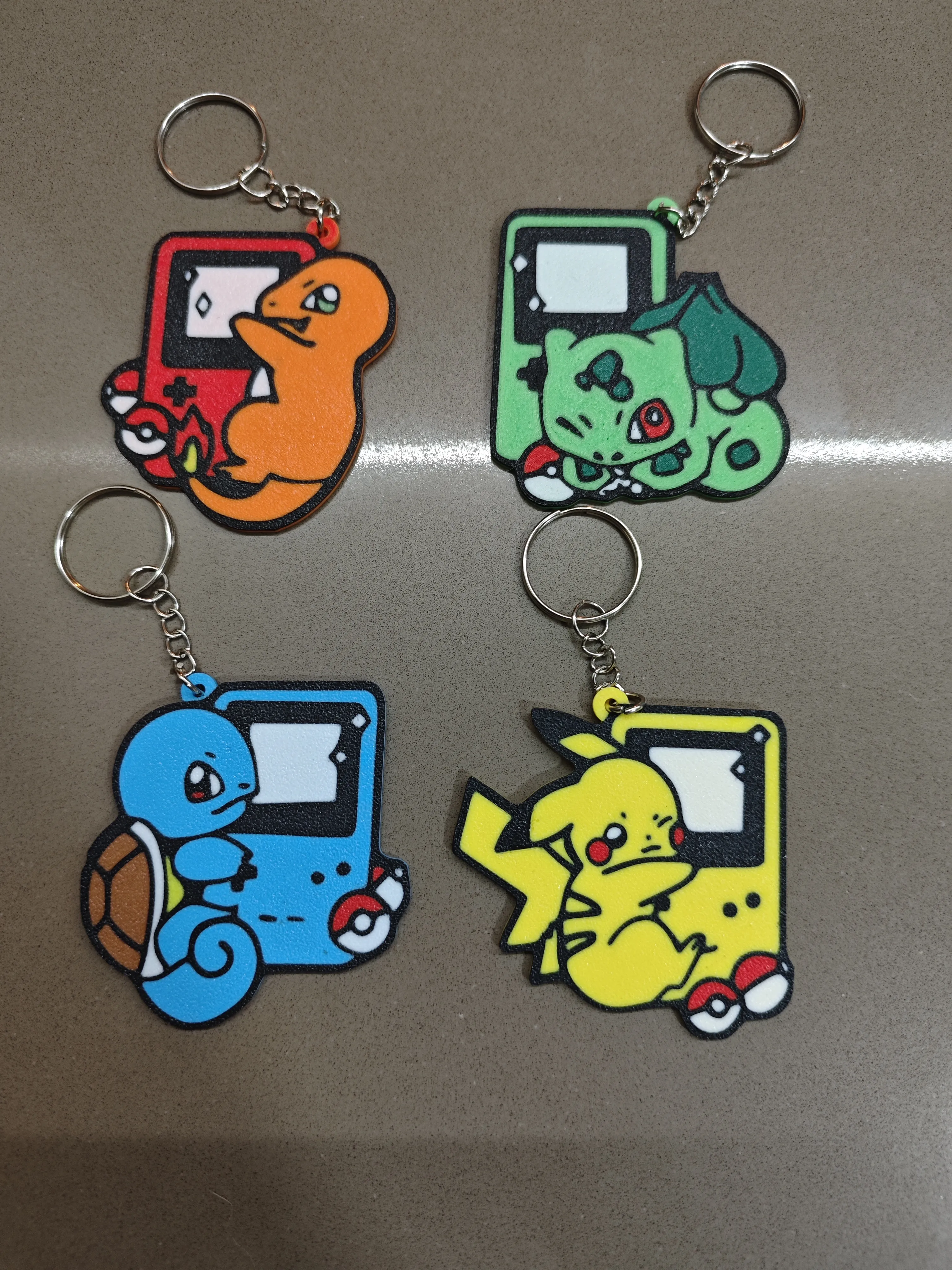 Squirtle & Game Boy – Multicolor Retro Keychain by Litolunar MakerWorld ...