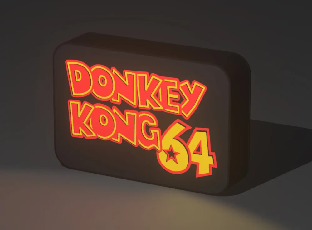 Donkey Kong 64 LED Lightbox by DaBroyz Print & FlyMakerWorld: Download ...