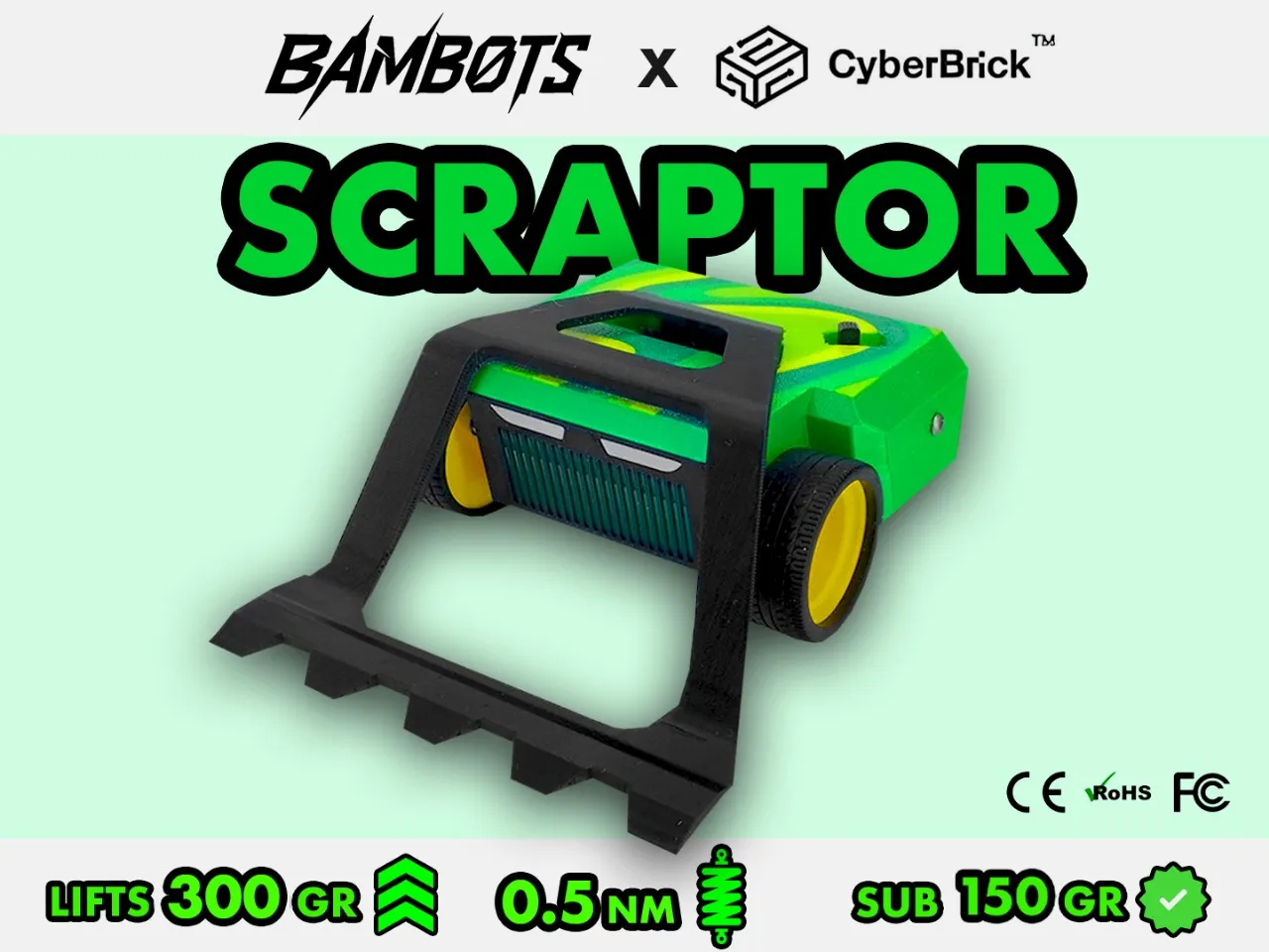INTERCEPTOR Antweight Combat Robot for Cyberbrick - Free 3D Print Model ...