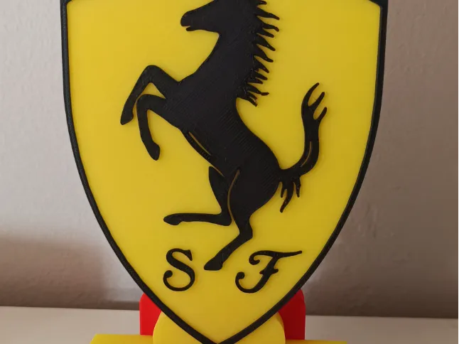 Customizable FERRARI Shield NO AMS - Free 3D Print Model - MakerWorld