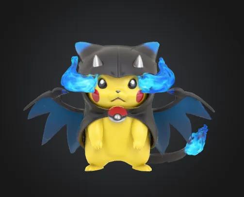 Pikachu & Mega Charizard X Fusion by T3DTheCreator MakerWorld: Download ...