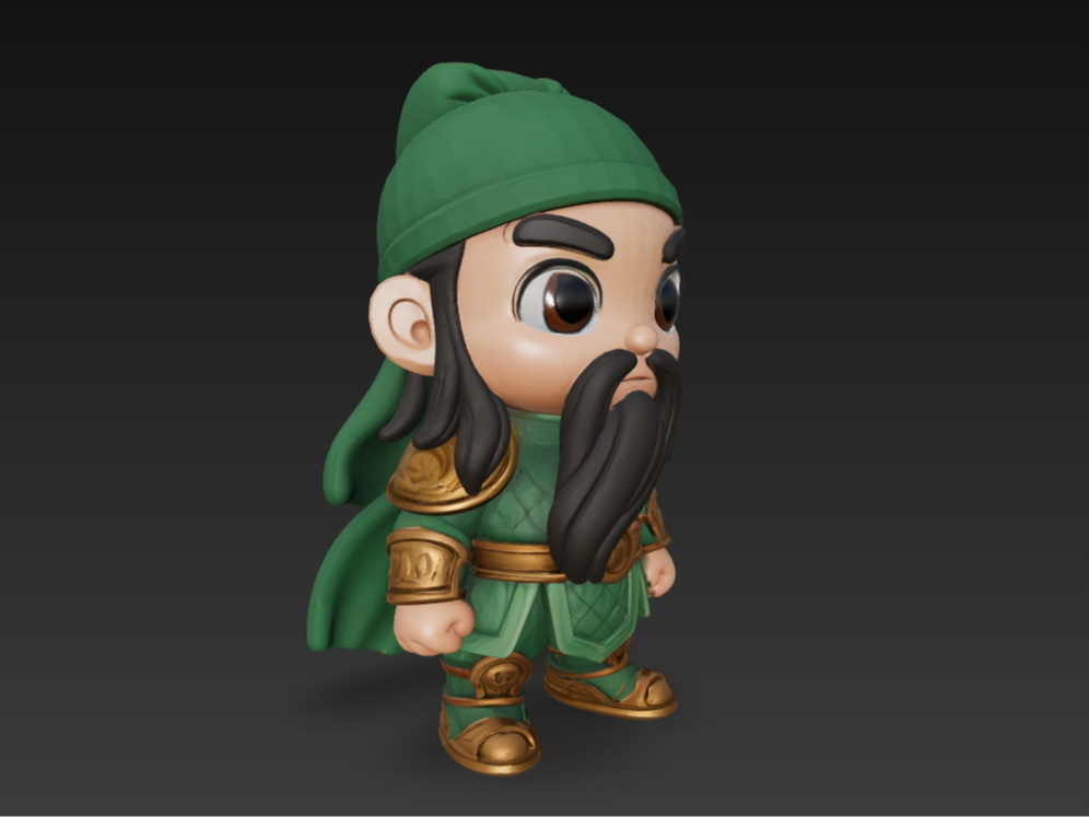 Q Version Peach Garden Oath of the Three Brothers--Guan Yu by 苏苏的创意工坊 ...