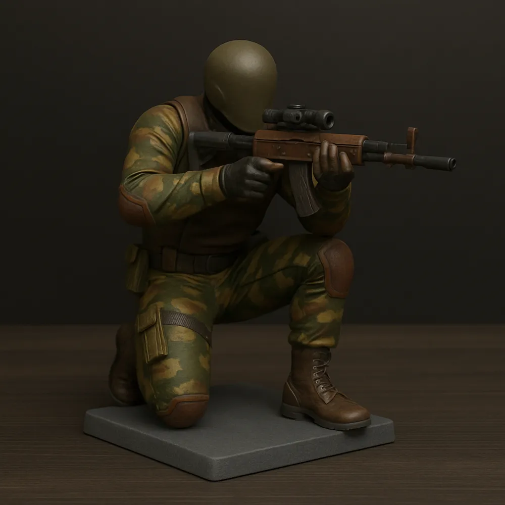 Sniper Soldier - 3D Printable STL Model - Free 3D Print Model - MakerWorld