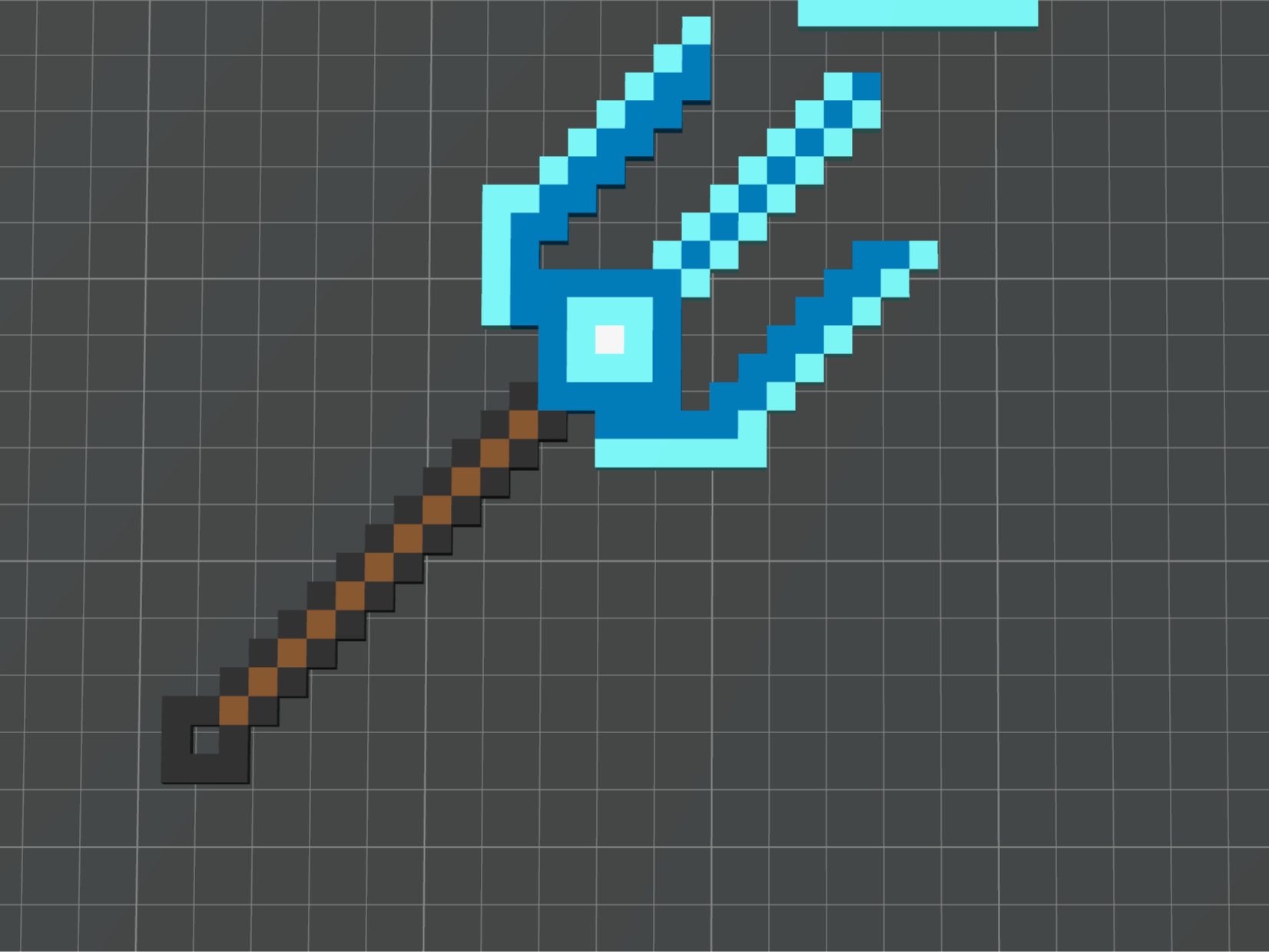 Pixelated Halberd by user_279319649 MakerWorld: Download Free 3D Models