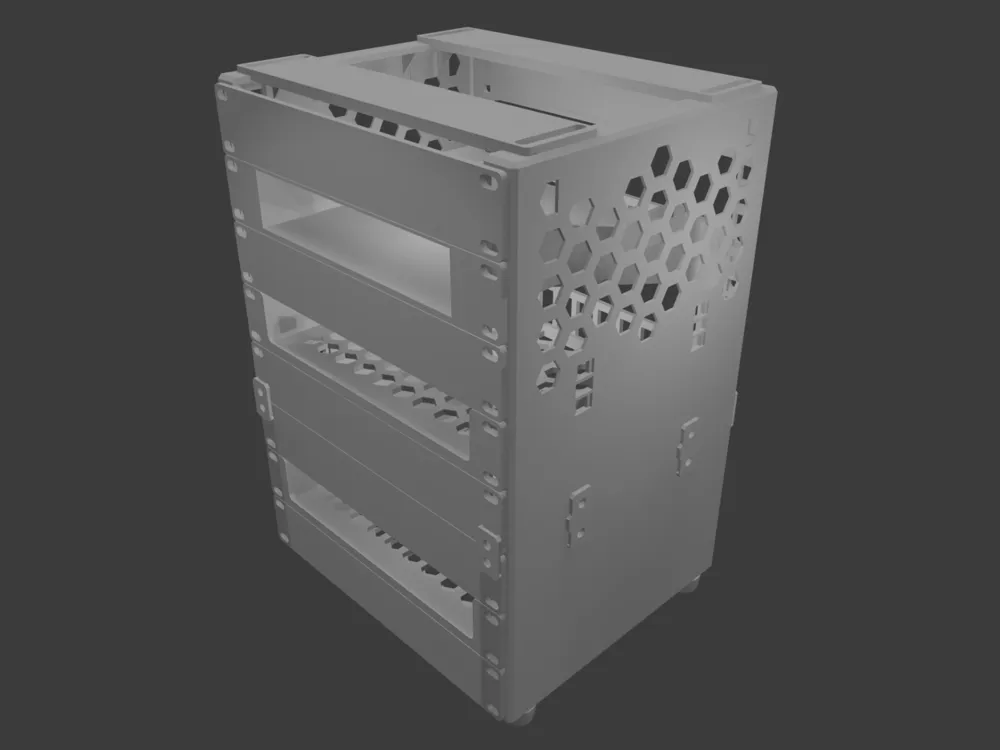 Modular 10" inch server rack by Saitonashi MakerWorld: Download Free 3D ...