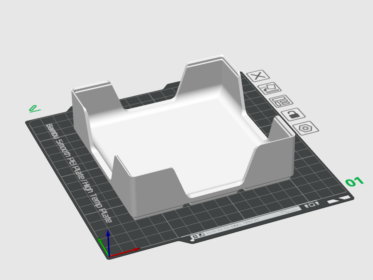 Gridfinity Kitchen Drawer Organizer Bowl Box 3x3x5 (Four-sided opening ...