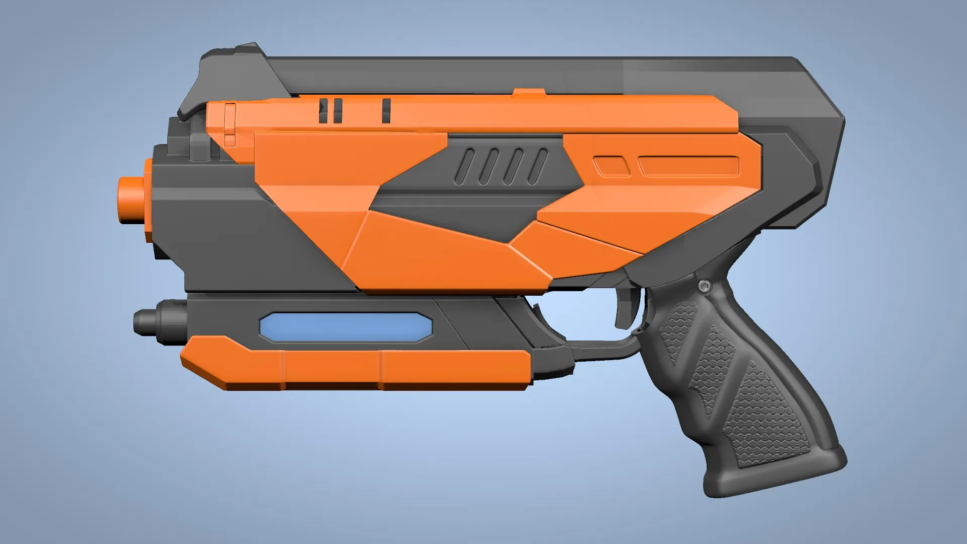 AquaPulse – Sci‑Fi Water Blaster - Free 3D Print Model - MakerWorld