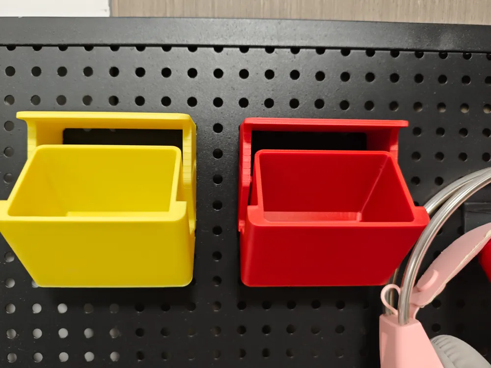 Tilted Drawer for Pegboard with Round Holes by 陌上开菊花 MakerWorld: Download Free 3D Models