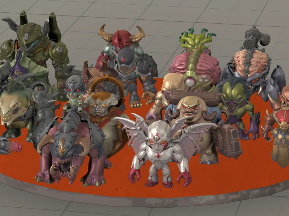 Doom Dark Ages Toys Monster Pack Collection 1 by 3Dimensions MakerWorld ...