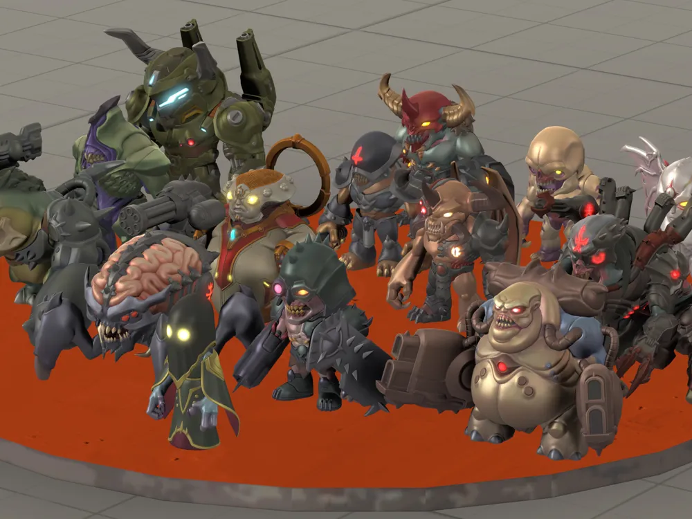 Doom Dark Ages Toys Monster Pack Collection 3 by 3Dimensions MakerWorld ...