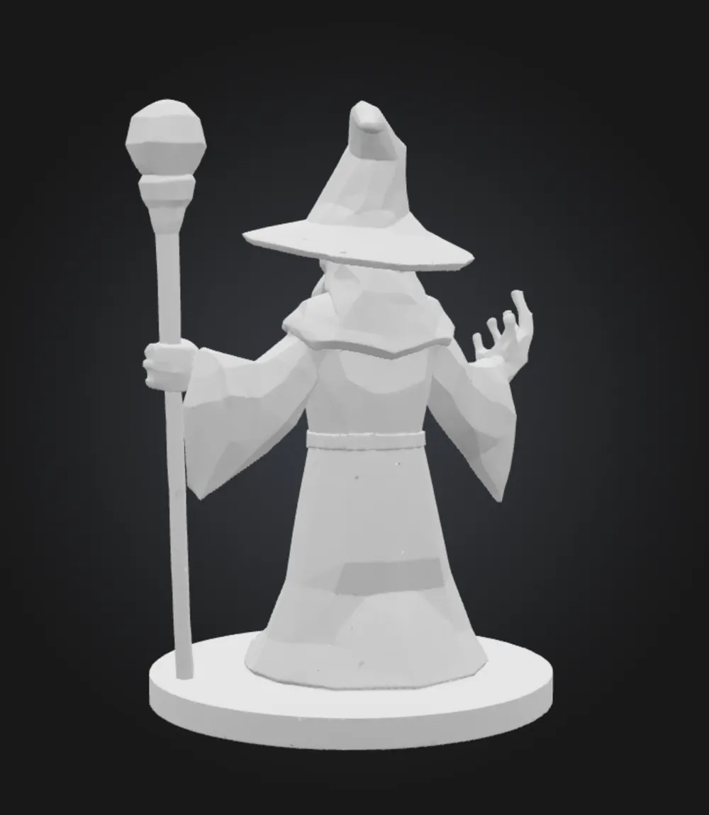 Low Poly Wizard - Free 3D Print Model - MakerWorld