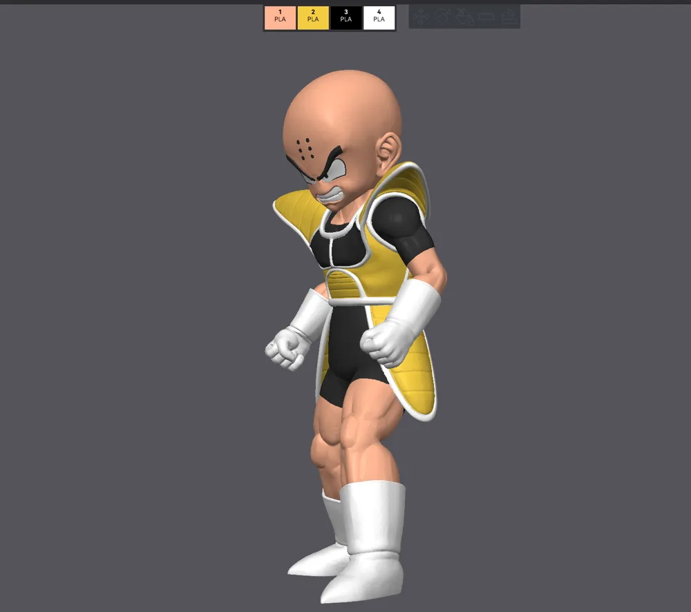 Krillin V2 Battle Armor Edition Dragonball 3DModel by Ryan MakerWorld: Download Free 3D Models