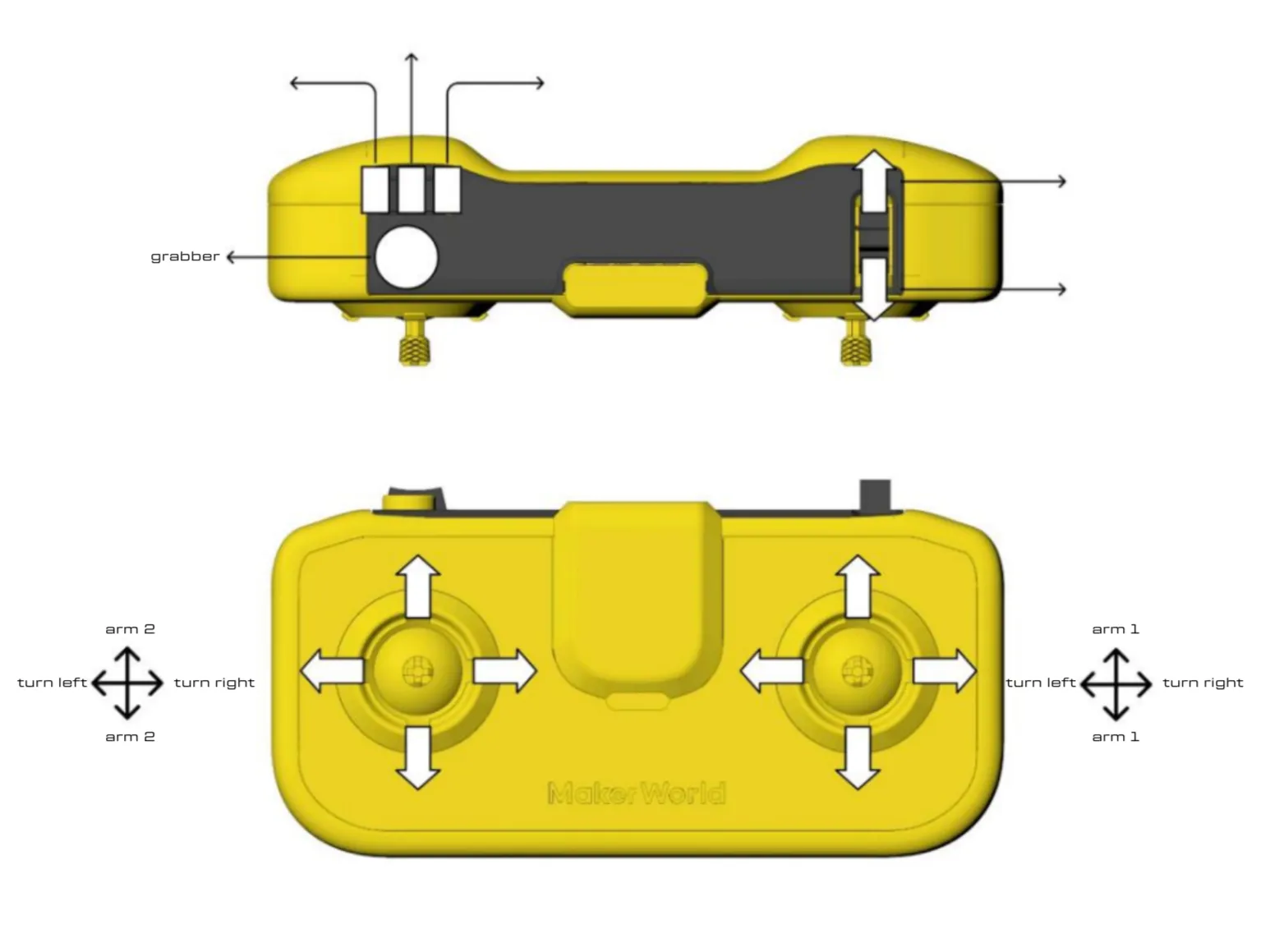 3D robotic arm CyberBrick - Free 3D Print Model - MakerWorld
