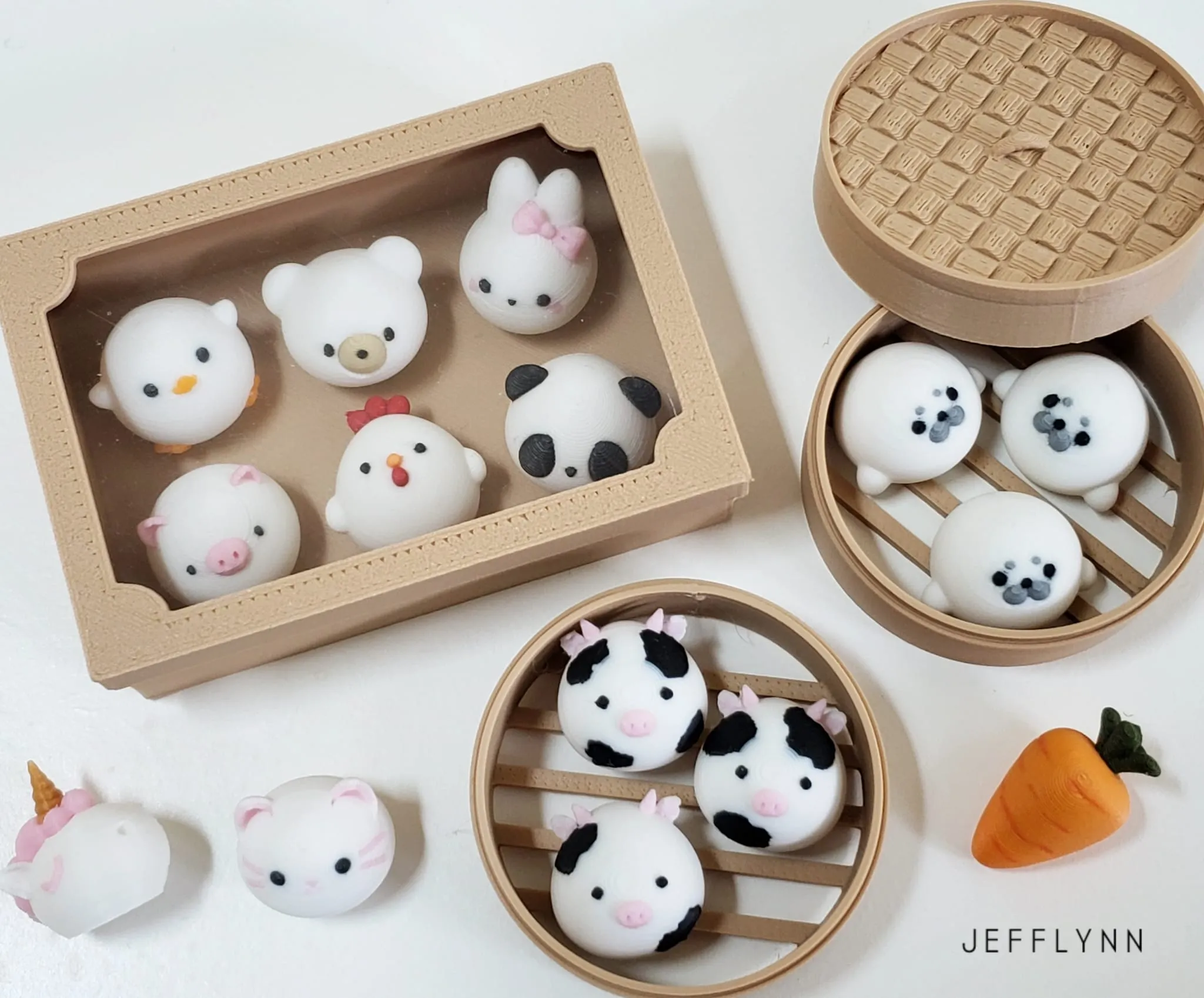 Seal Bun Fidget Keychain (Dim Sum) by Jefflynn MakerWorld: Download ...