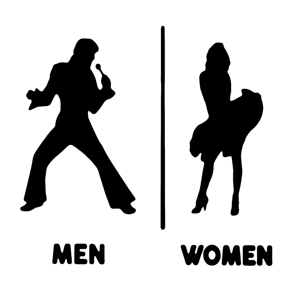 Elvis & Marilyn - Toilet Door Sign by carlos_peralMakerWorld: Download ...