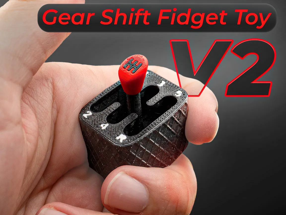 Gear Shifter Fidget Toy - Print In Place by Maker Making MakerWorld ...