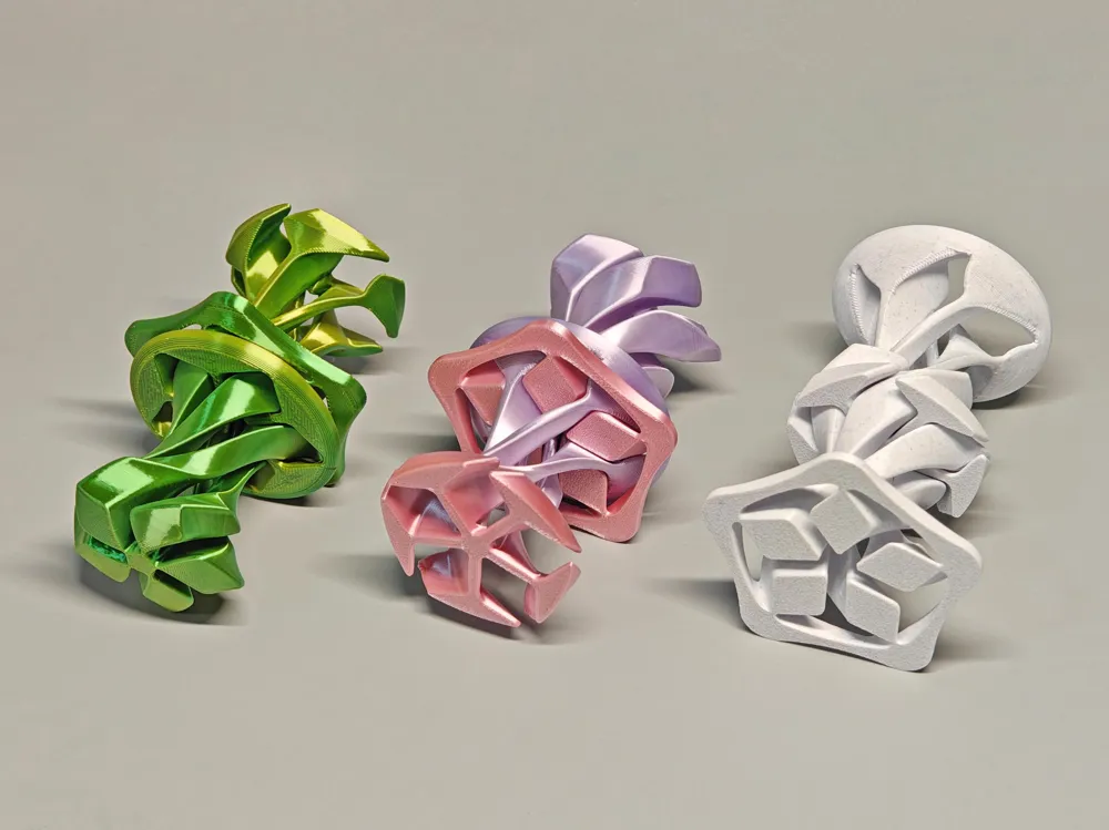 Juguete antiestrés de flor pentagonal TD1 con entrelazado helicoidal ...