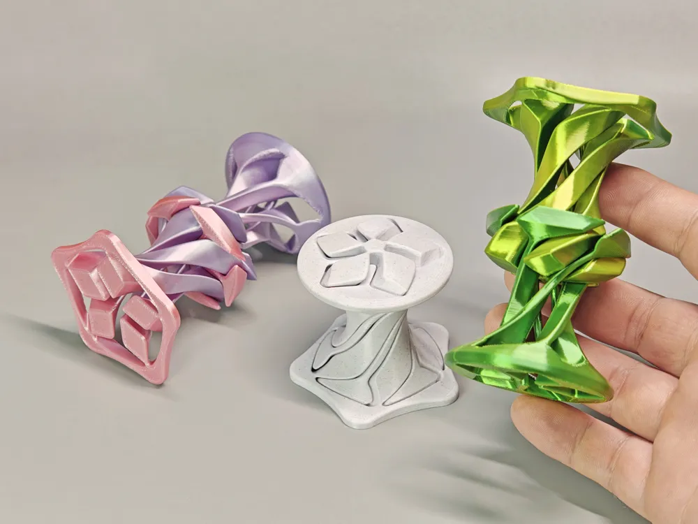 Juguete antiestrés de flor pentagonal TD1 con entrelazado helicoidal ...