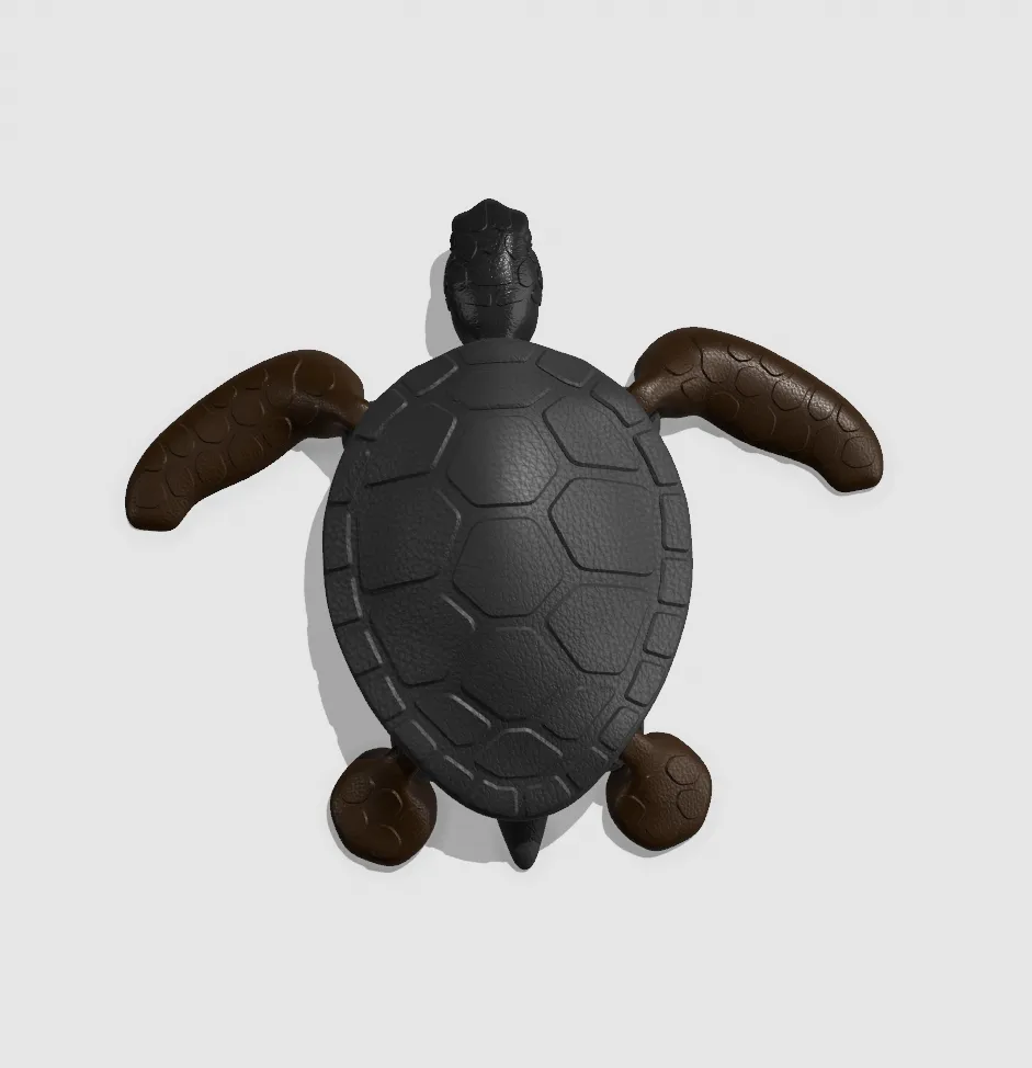 Sea Turtle One-Piece Articulated - Free 3D Print Model - MakerWorld