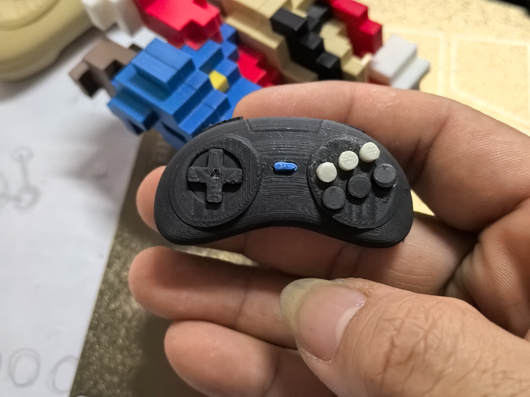 Sega Controller Keychain by Dongcai MakerWorld: Download Free 3D Models