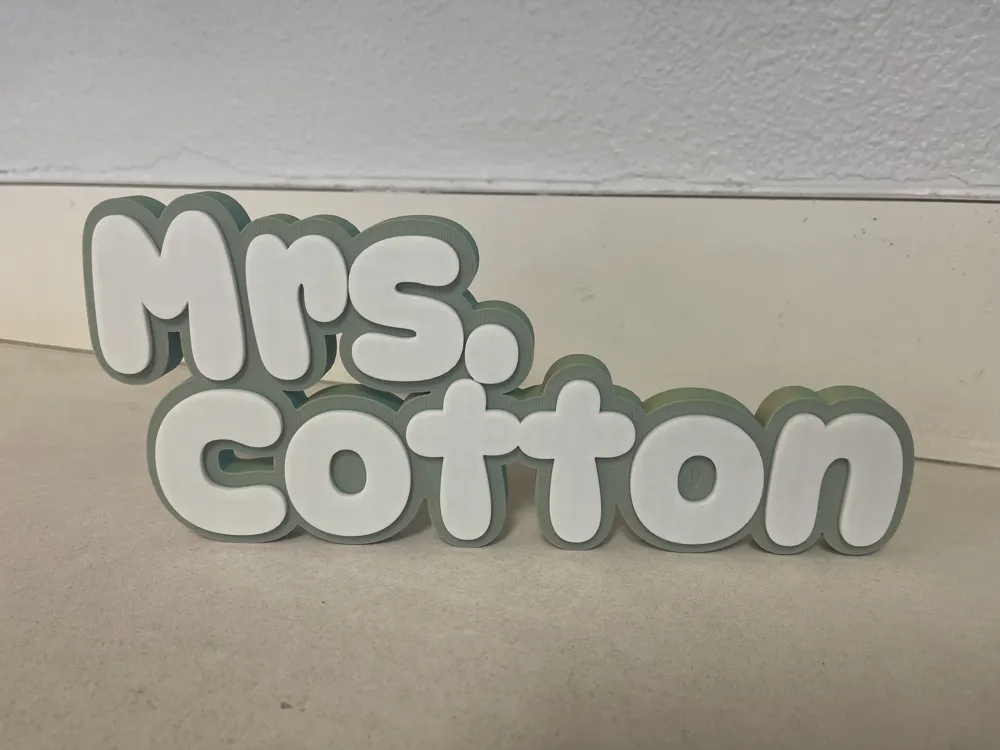 Name Plate - 2 lines by MichelleB MakerWorld: Download Free 3D Models