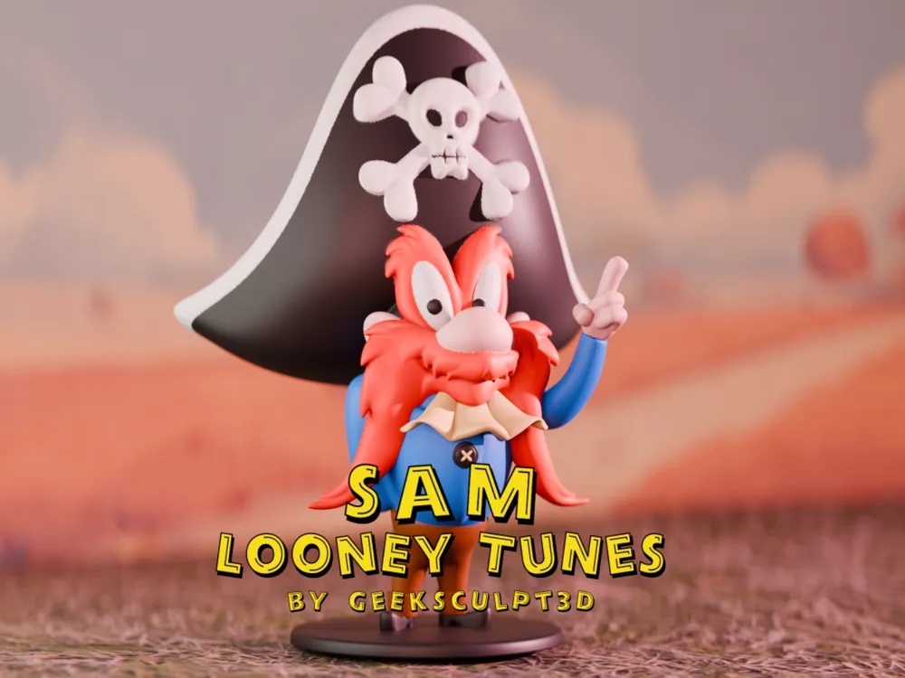 Looney Tunes Yosemite Sam Figure for Cartoon Fans - Free 3D Print Model ...