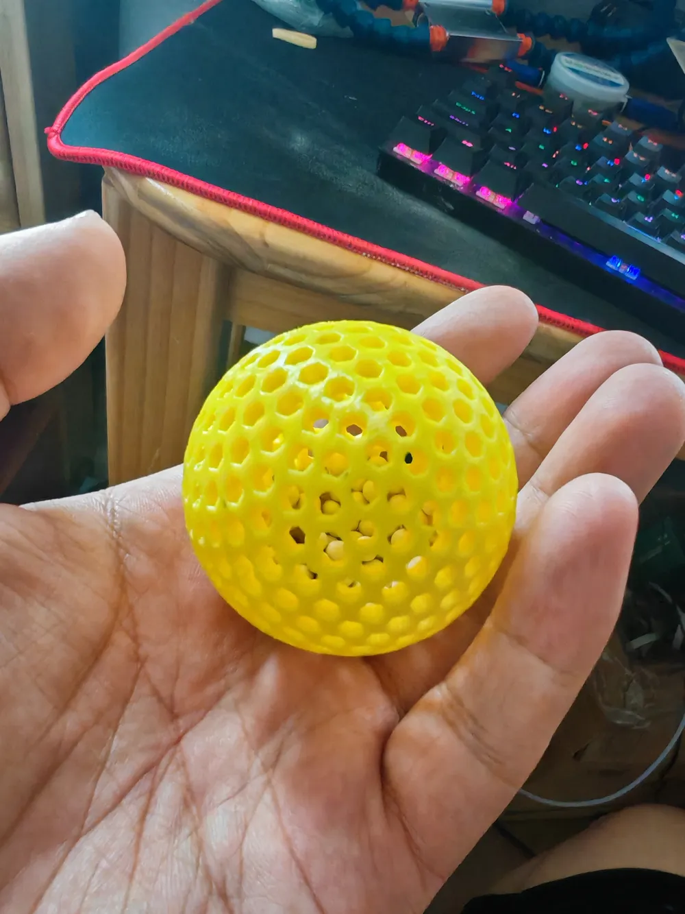 Fun Print! Customizable Sound Hollow Hexagonal Ball (Rattle Hexasphere ...