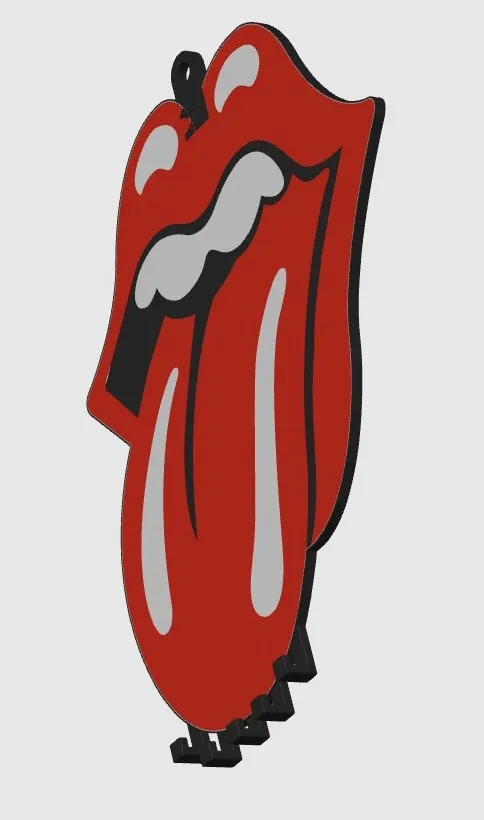 Rolling Stones Tongue Keychain and Key Holder - Free 3D Print Model - MakerWorld