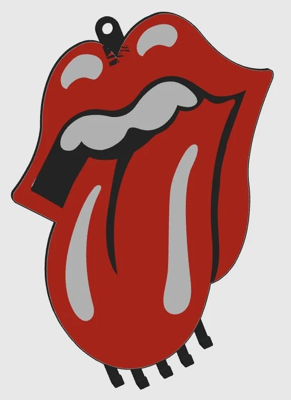 Rolling Stones Tongue Keychain and Key Holder - Free 3D Print Model - MakerWorld