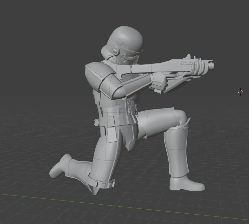 Life-Size Stormtrooper (Crouching Aiming Pose) by Ryan MakerWorld ...