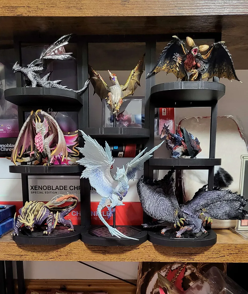 Monster Hunter figure builder stackable display - Free 3D Print Model ...