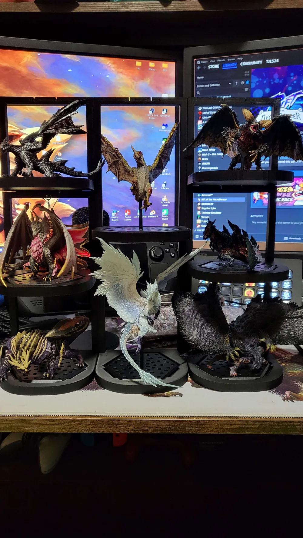 Monster Hunter figure builder stackable display - Free 3D Print Model ...
