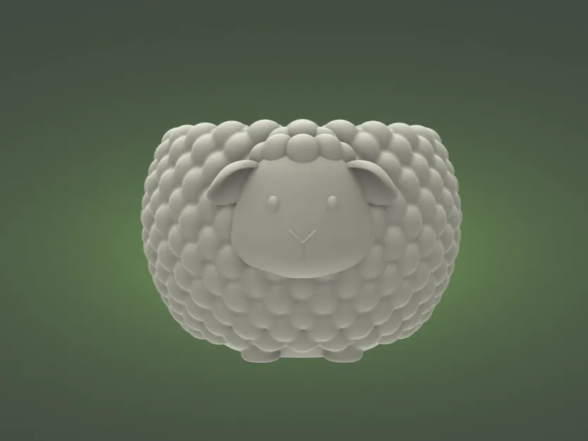 Sheep yarn bowl - crochet by Marianek MakerWorld: Download Free 3D Models
