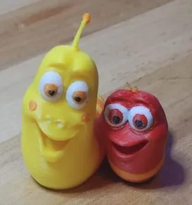 Kids / Adult Larva Cartoon Red Worm - Free 3D Print Model - MakerWorld